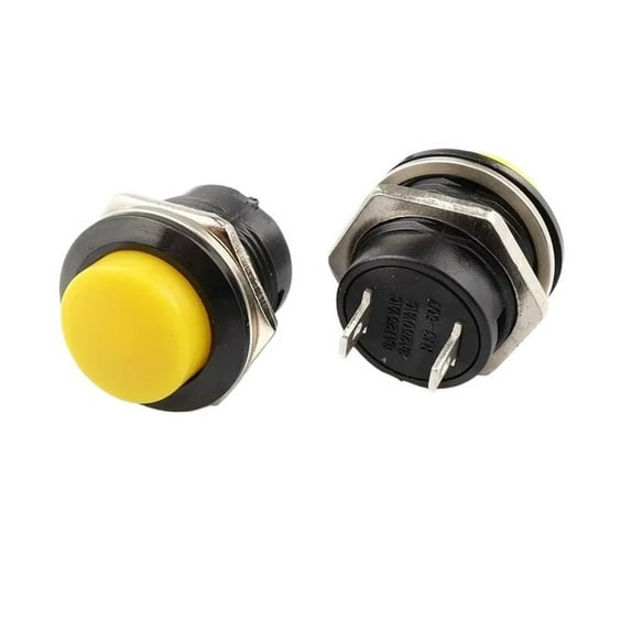 5/20Pcs Round-shape Push Button Switch ON OFF 2Pin ON-OFF R13-507 16mm ...