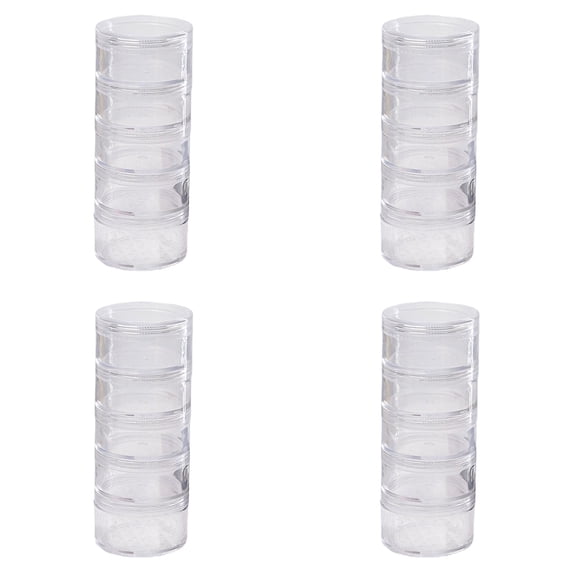 5-20pcs Stackable Cosmetic Containers with Screw Lids Plastic Sample ...