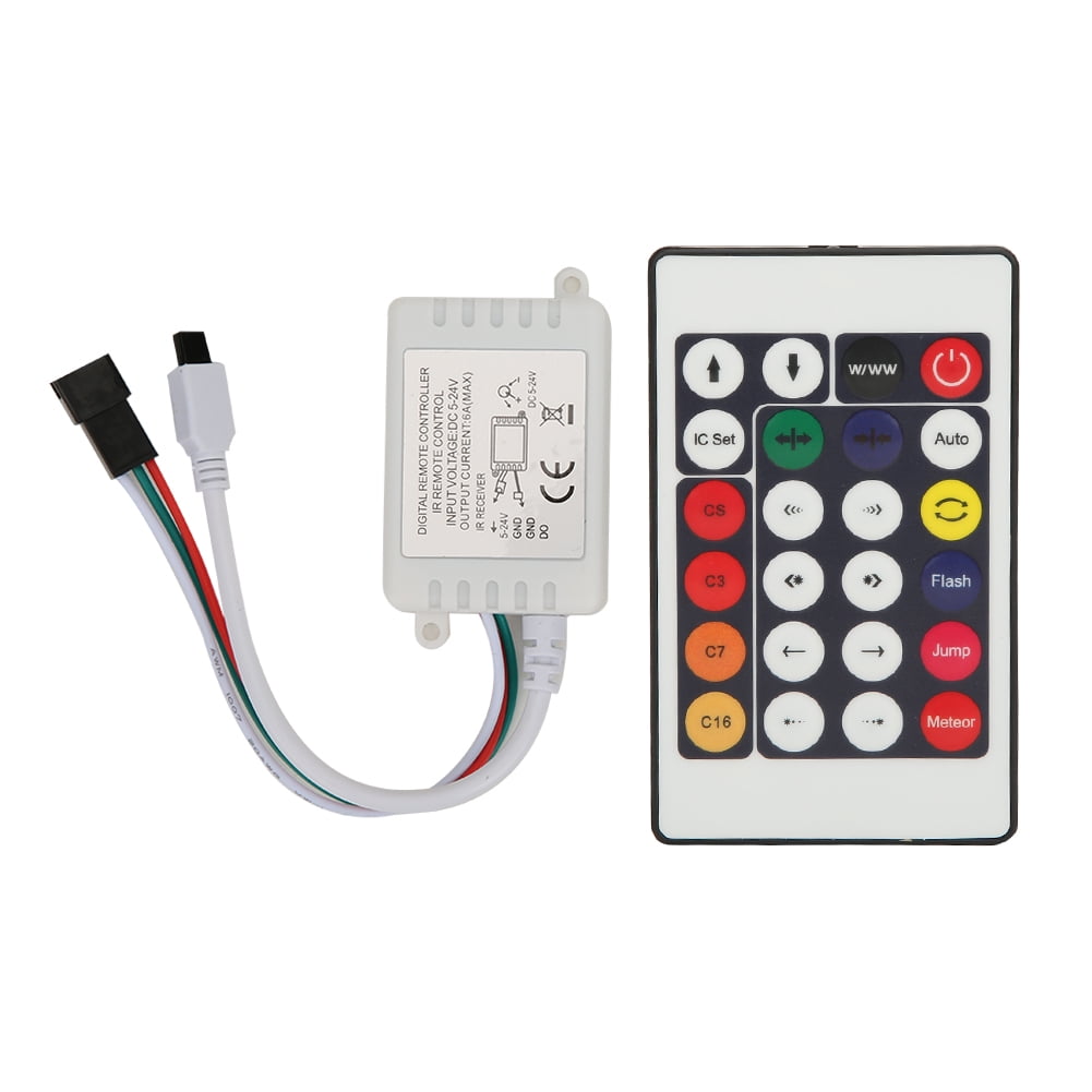 5-24V 24 Keys IR Controller Light Infrared Remote Controller 6m Control ...