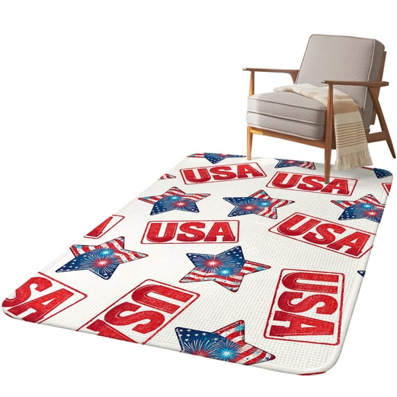 5.25'x6.56' Area Rug for Living Room, Anniversary Non Slip Soft Rugs ...