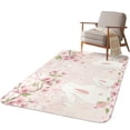 5.25'x6.56' Area Rug for Living Room, Cherry Blossom Bunny Non Slip ...