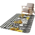 5.25'x6.56' Area Rug for Living Room, Farm Animals Sunflowers Non Slip ...