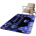 5.25'x6.56' Area Rug for Living Room, Happy Birthday Blue Non Slip Soft ...