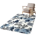 5.25'x6.56' Area Rug for Living Room, Navy Blue Black Coastal Turtle ...