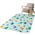 5.25'x7.55' Area Rug for Living Room, Cartoon Dinosaur Non Slip Soft ...