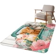 5.25'x7.55' Area Rug for Living Room, Cow Donkey Pig Non Slip Soft ...