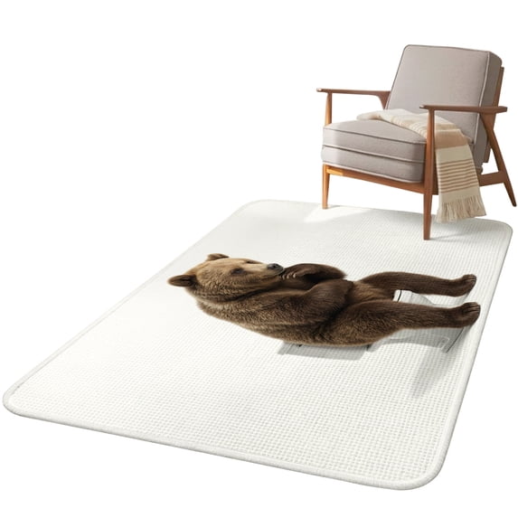 5.25'x7.55' Area Rug for Living Room, Funny Bears Non Slip Soft Large ...