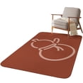 5.25'x7.55' Area Rug for Living Room, Red Brown Cute Gourd Non Slip ...