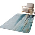 5.25'x7.55' Area Rug for Living Room, Teal Blue Oil Painting Non Slip ...