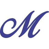 5.25in x 3in Blue Cursive M Monogram Sticker Fancy Vinyl Vehicle ...