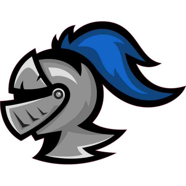 5.25inx4in Blue Knight Mascot Sticker Vinyl School Mascot Bumper ...