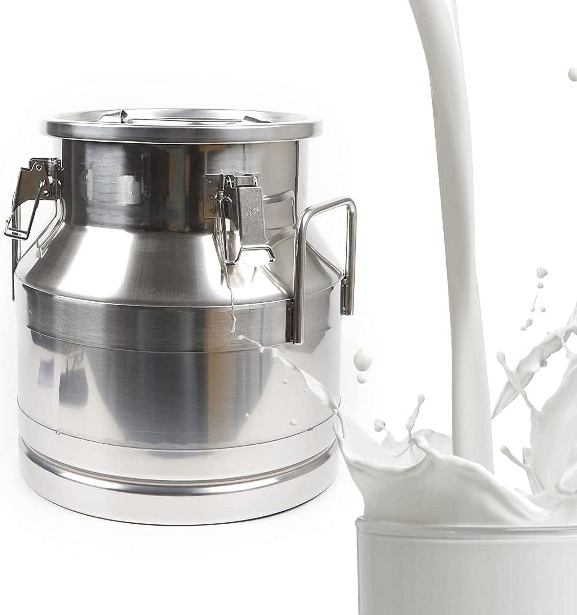 5.28Gal/20L Milk Can - 304 Stainless Steel Milk Jug,Thick Handle with ...