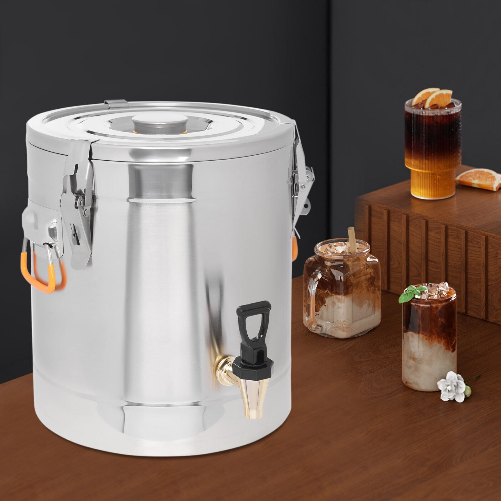 5.28gal 304-SS Insulated Beverage Dispenser with Faucet, Sealed Bucket ...