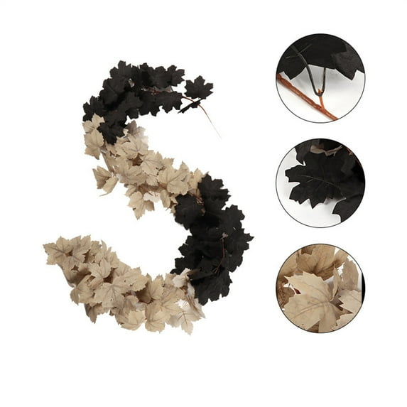 5.2Ft Autumn Maple Leaf Garland with Fall Foliage, Realistic Fall ...