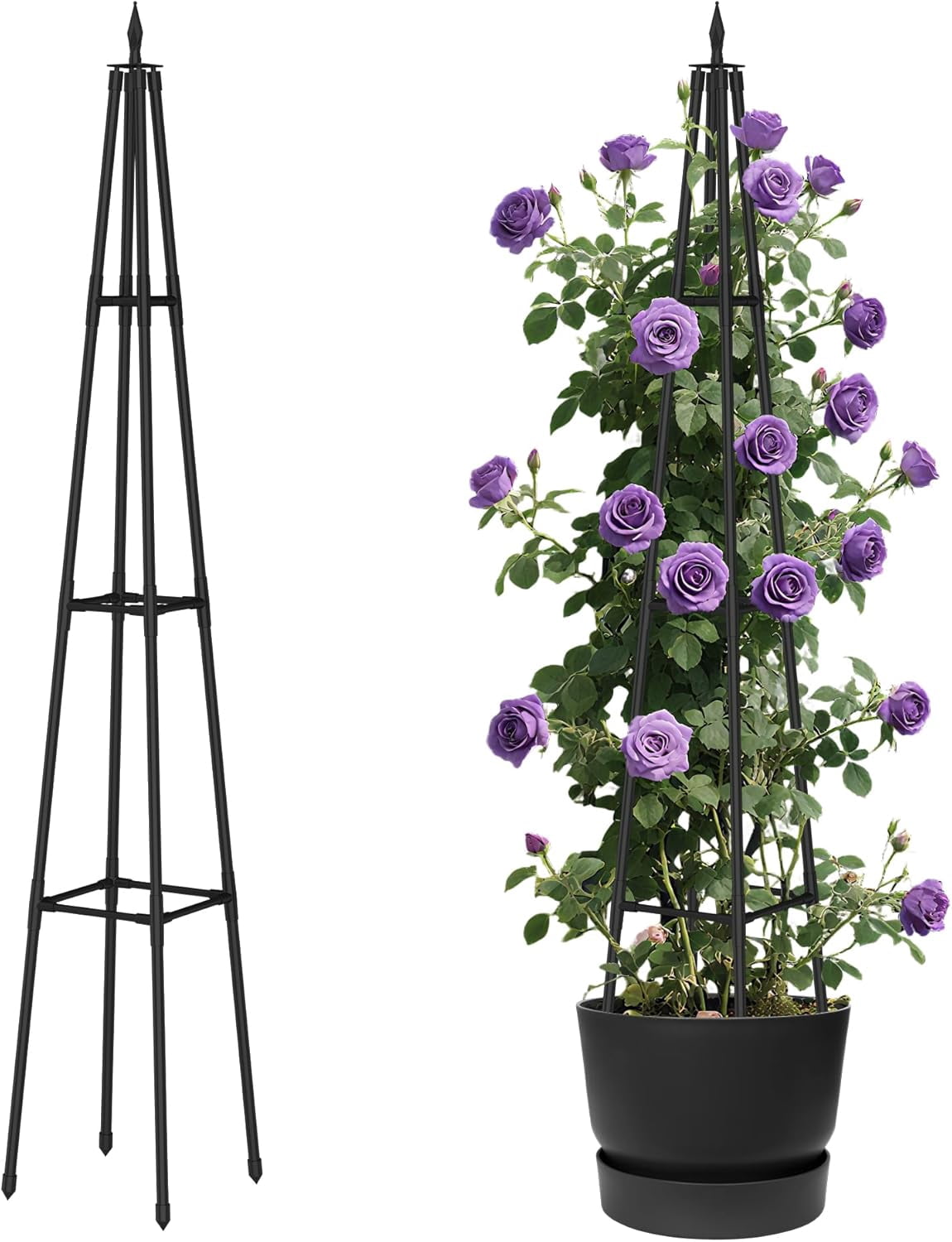 5.2Ft obelisk trellis for Climbing Plants outdoor,5.2Ft garden trellis ...