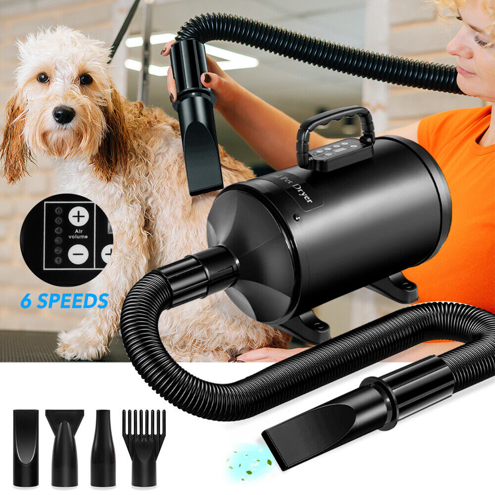 5.2HP/3800W Pet Hair Force Blow Dryer Dog Cat Grooming Blower Heater ...