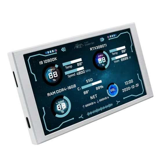 5.2inch Type C Secondary Screen Computer CPU GPU HDD Monitor Dynamic ...