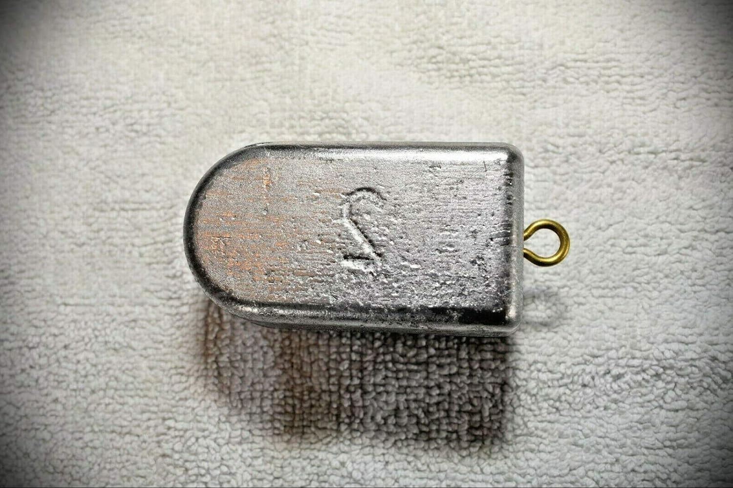 5 2lb (Pound) (32 Oz) Lead Rock Cod Weight Sinkers with Brass Eyes ...