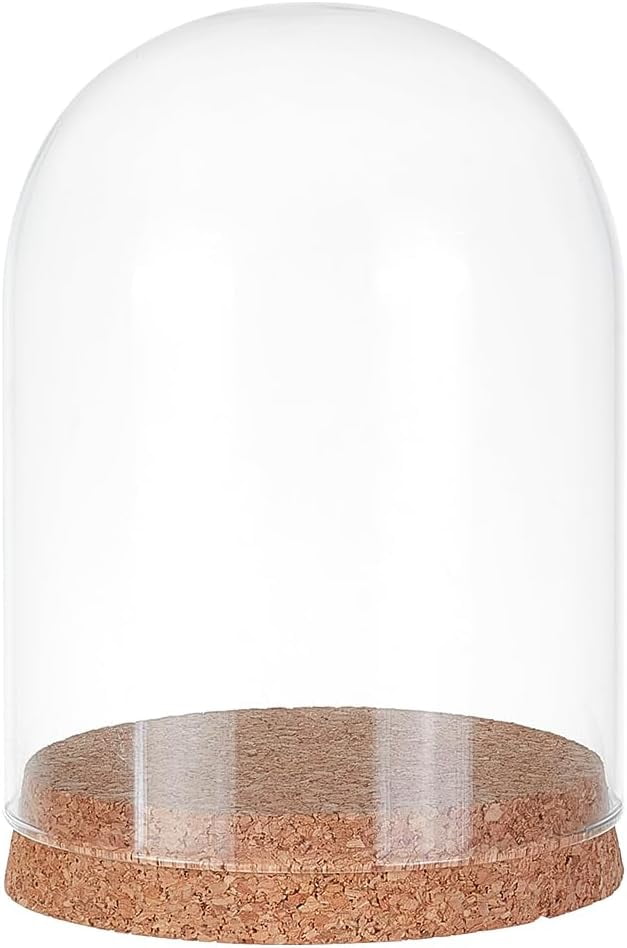 5.2x3.9inch Glass Display Dome Cloche Glass Bell Jar Display Dome Glass ...