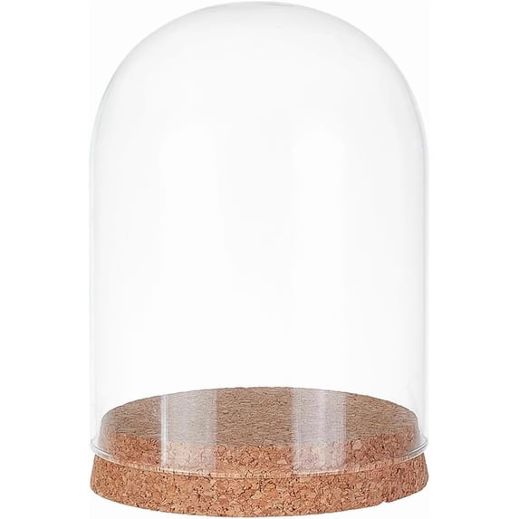 5.2x3.9inch Glass Display Dome Cloche Glass Bell Jar with Cork Base for ...