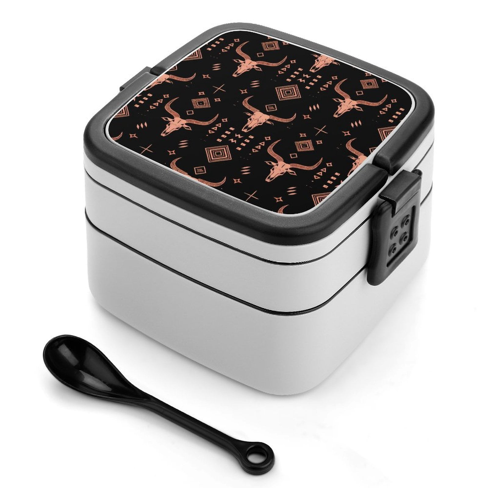 5.3×4.3in Double-Layer Bento Box Sealing Leakproof Partition Design ...