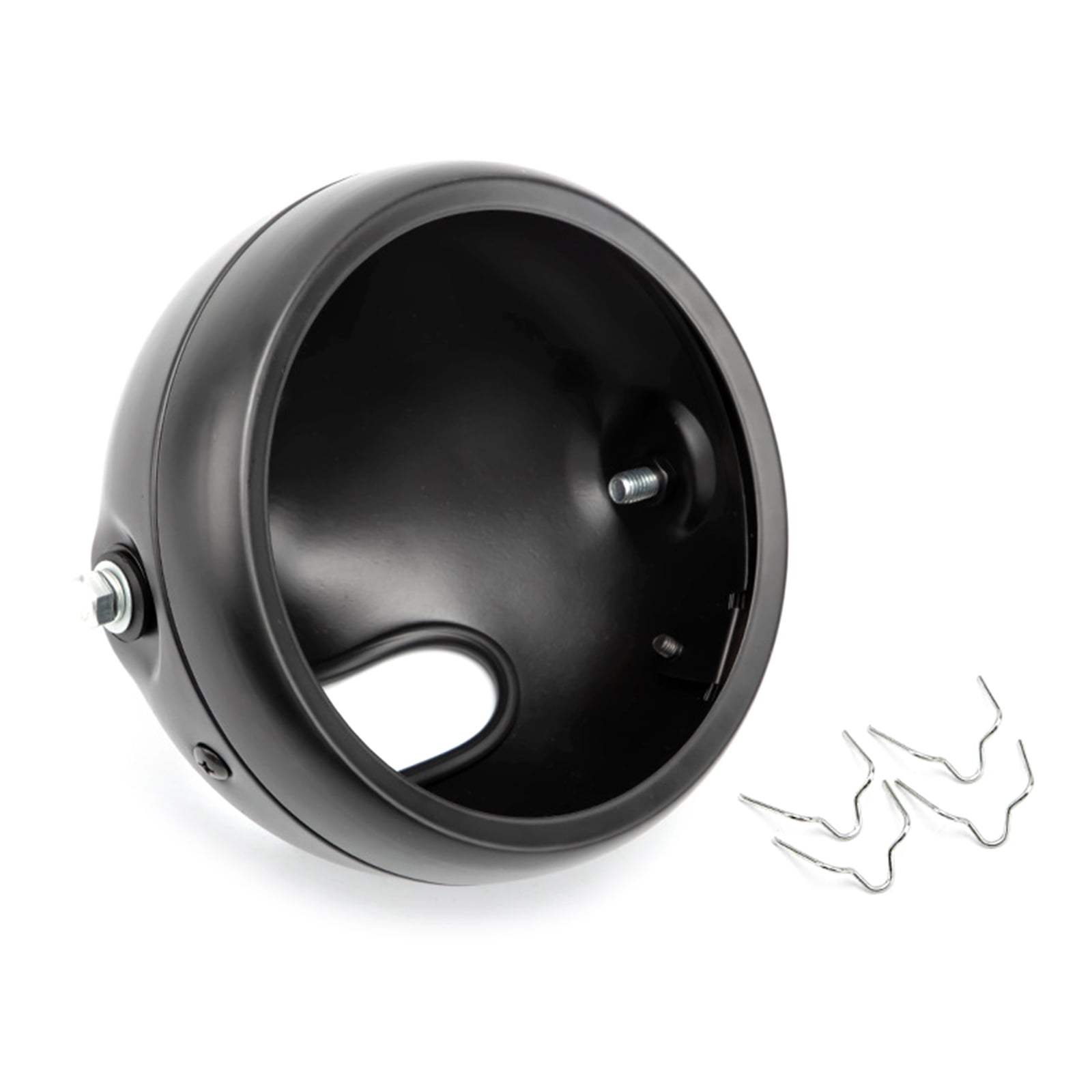5 3/4" Motorcycle Headlight Chrome Housing Headlamp Light Bulb Bucket 5 ...