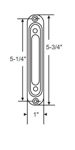 5-3/4" Pocket Trim Adapter Plate with 5-1/4" Hole Spacing and Two ...