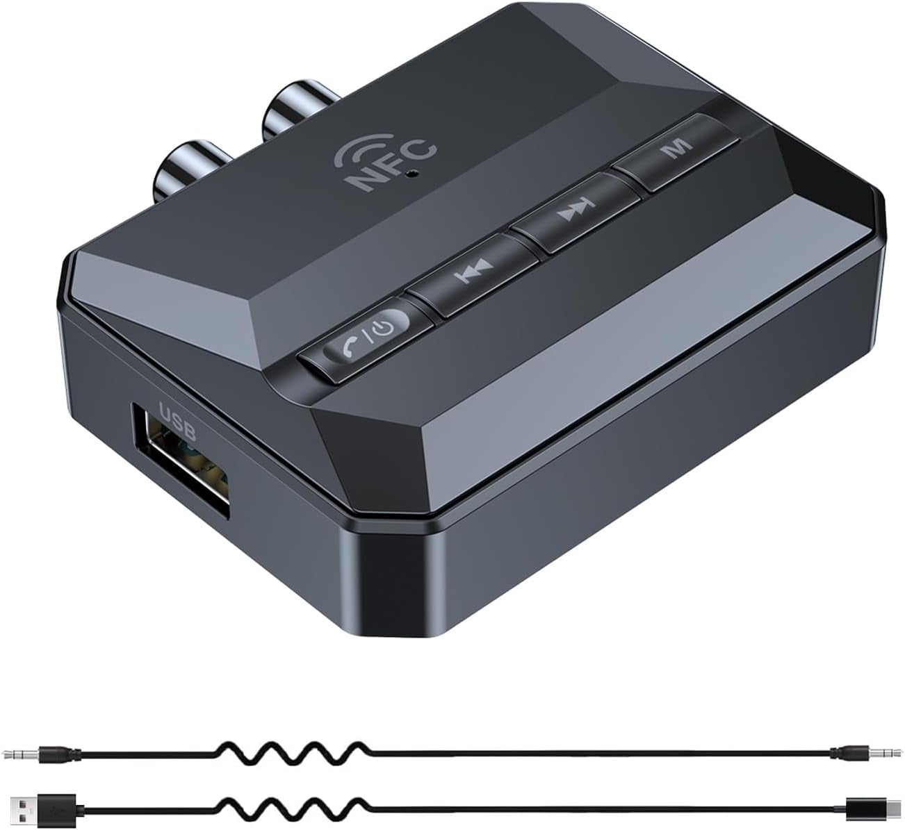 5.3 Bluetooth Receiver for Home Stereo, Bluetooth to RCA/AUX Adapter ...