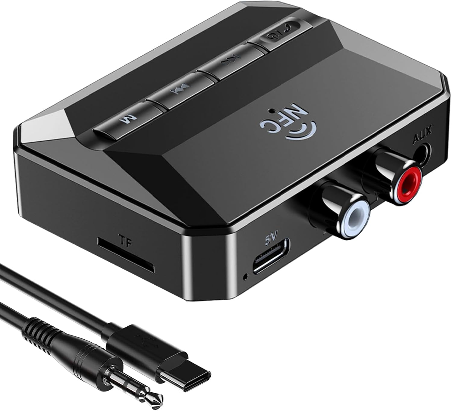 5.3 Bluetooth Receiver for Home Stereo, Bluetooth to RCA Adapter for ...