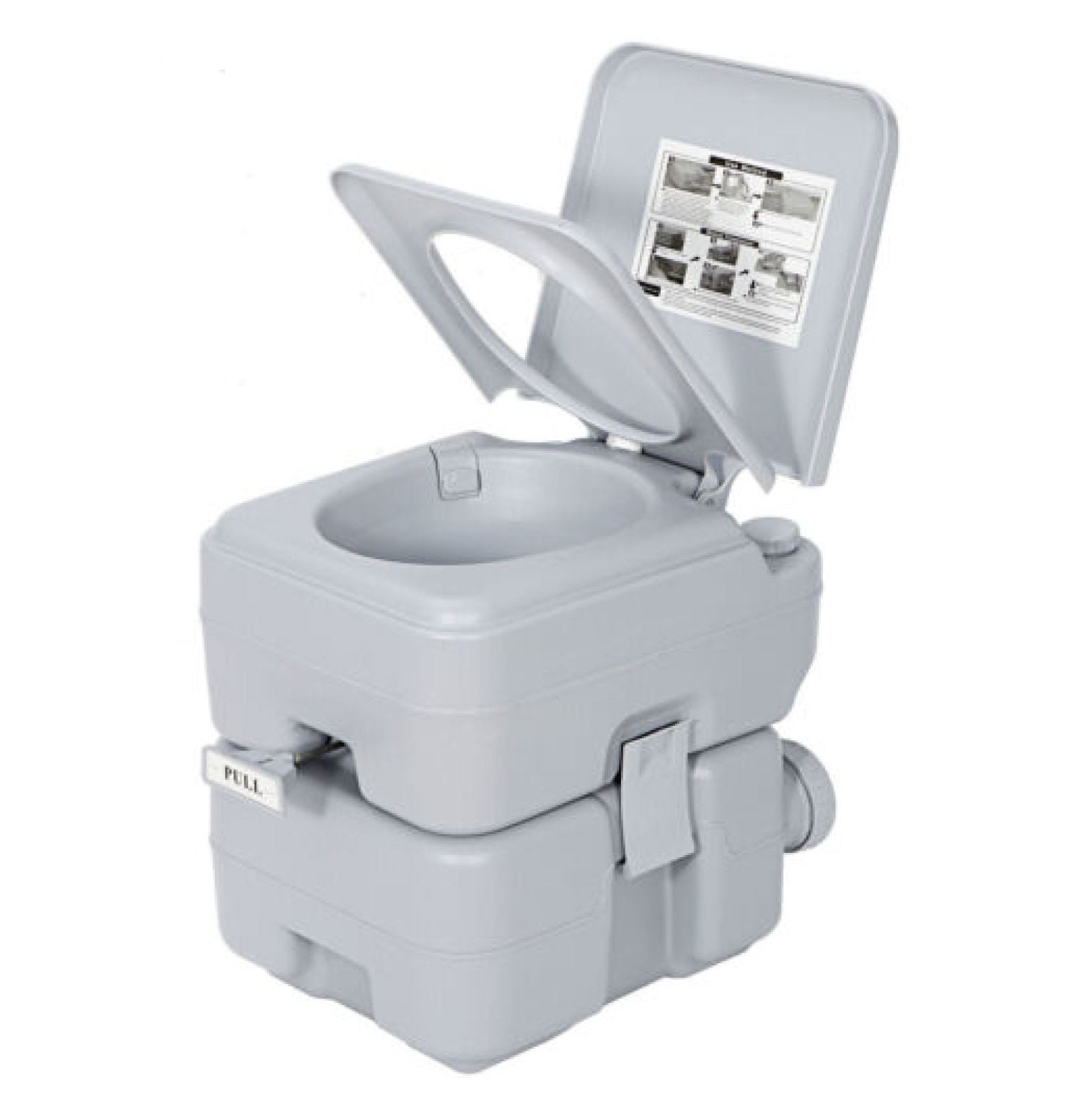 5.3 Gallon 20L Portable Toilet Flush Travel Camping Commode Potty Easy ...