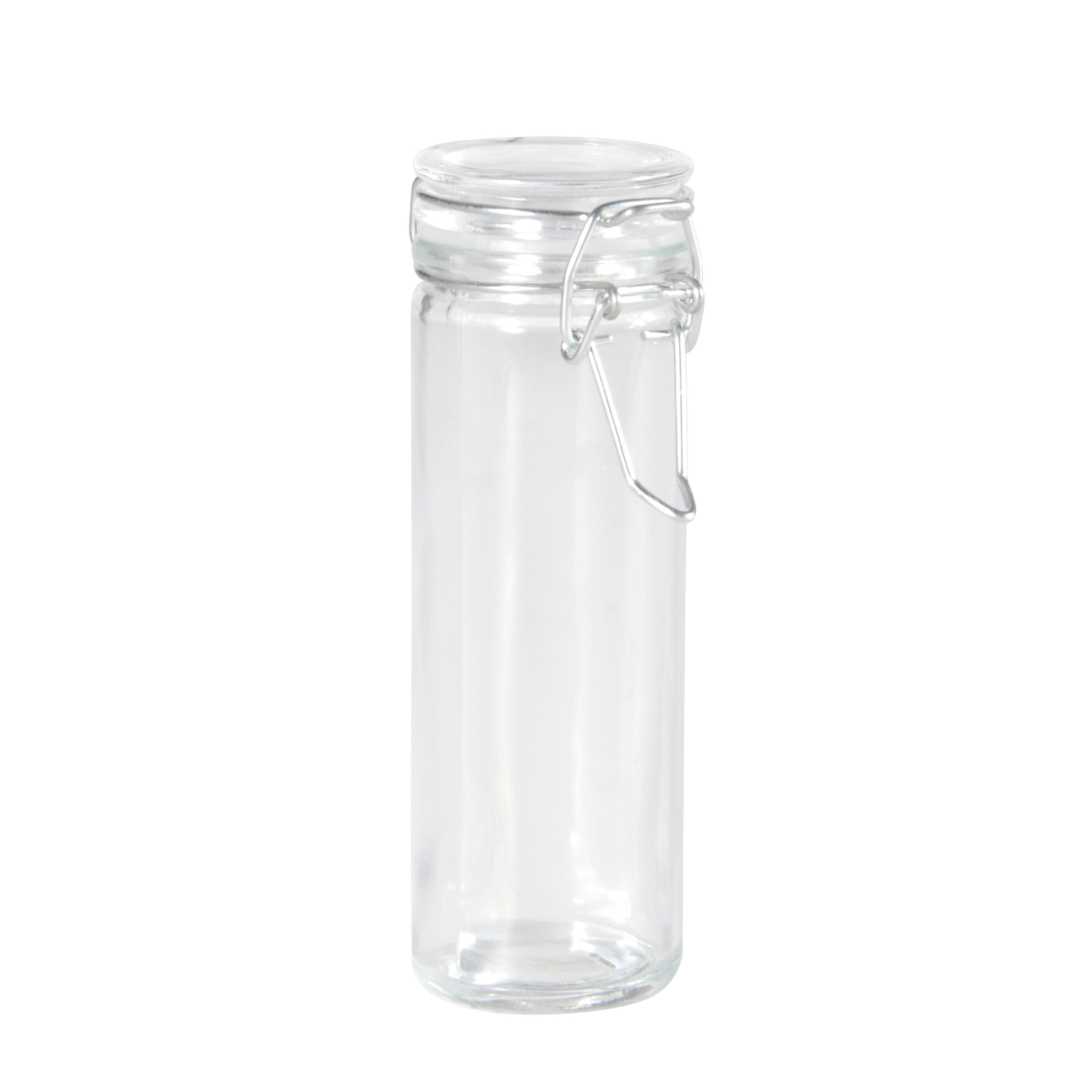 5.3" Glass Cylinder Jar with Latched Lid by Ashland – Food Safe Storage ...
