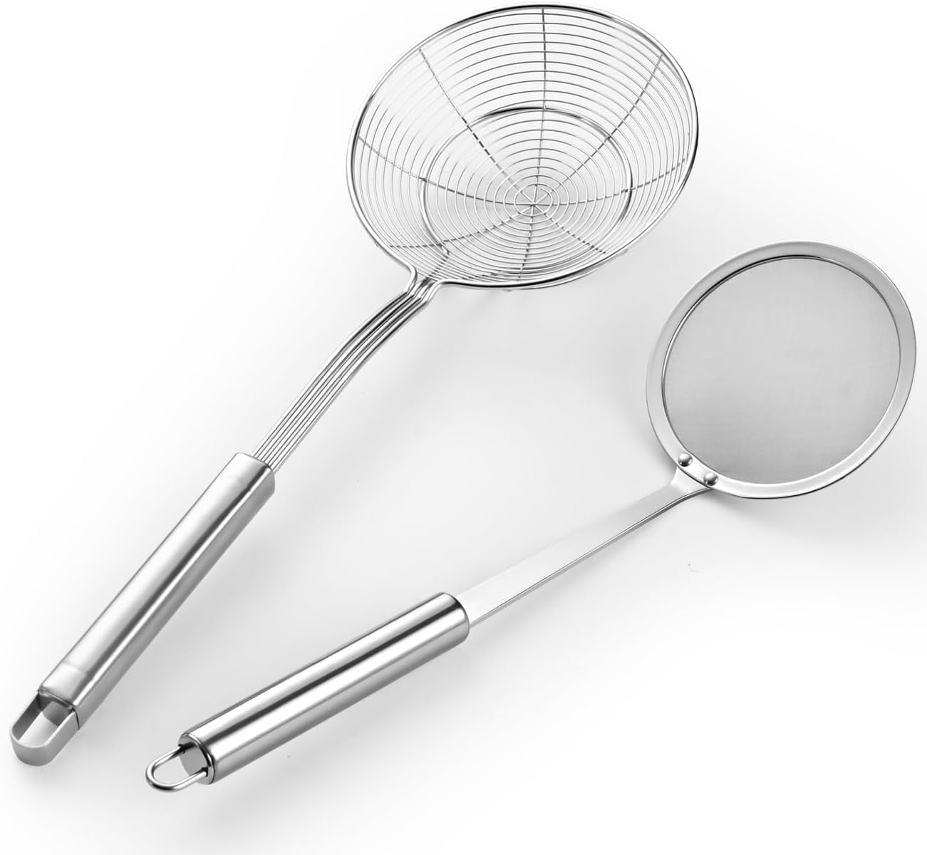 5.3 Inch Spider Strainer With Mesh Fatsoff Soup Scoop,Slotted Spoon For ...