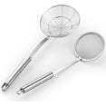 5.3 Inch Spider Strainer With Mesh Fatsoff Soup Scoop,Slotted Spoon For ...