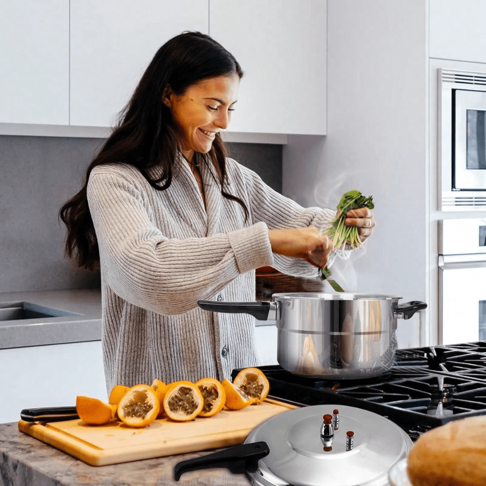 5.3 Quart Pressure Cooker, 10 Psi Induction Compatible Pressure Canner ...