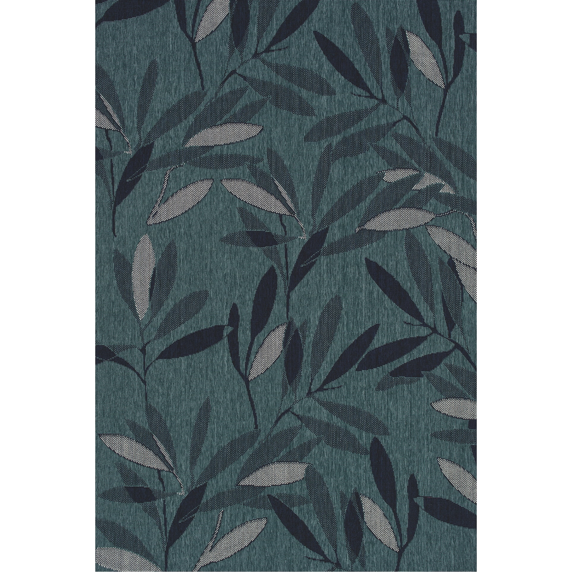 5'3" X 7'6" Polypropylene Area Rug, Teal, Modern Textured Cut Pile ...
