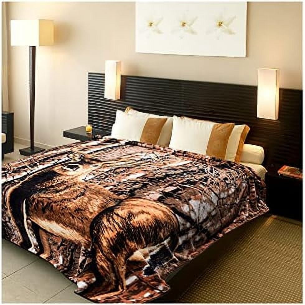 5.3 lbs Deer Blanket Queen Size, Heavy, Thick, and Warm No Lints ...