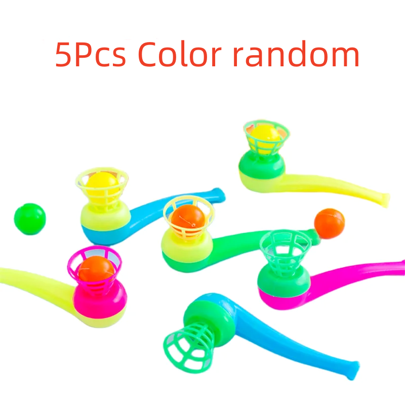 5-30PCS Suspended Blow Pipe Blow Ball Rod Game Children Balance ...