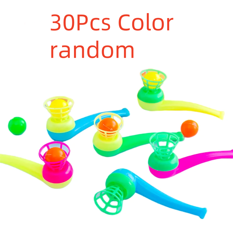5-30PCS Suspended Blow Pipe Blow Ball Rod Game Children Balance ...