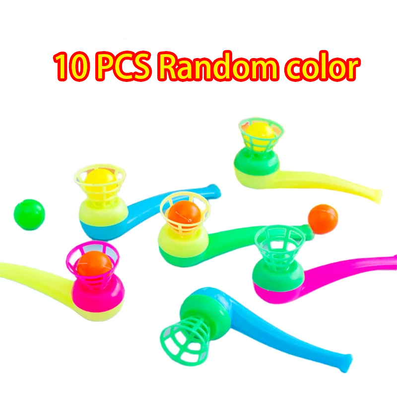 5-30PCS Suspended Blow Pipe Blow Ball Rod Game Children Balance ...
