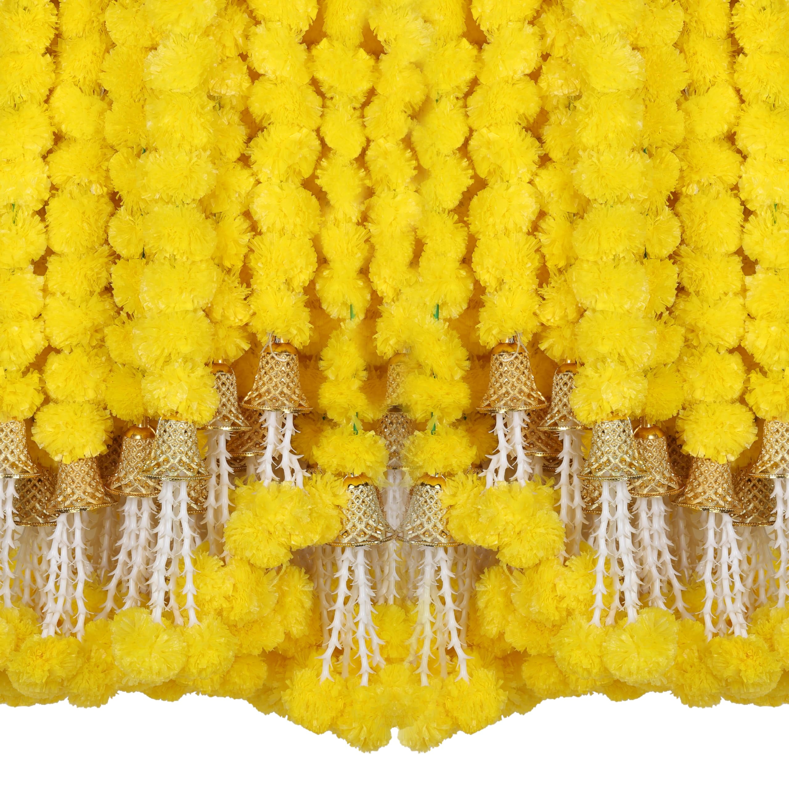 5-30pcs Marigold Flower Garlands 5 Ft Artificial Flower Garland Indian ...