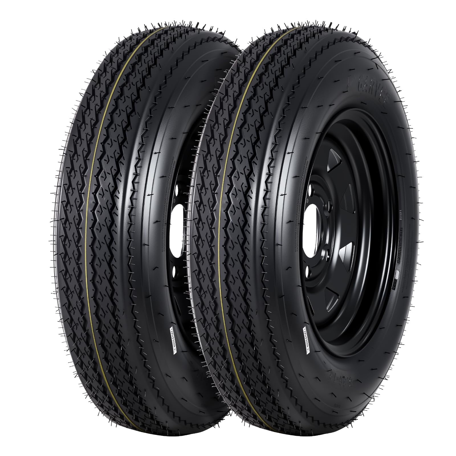 5.30x12 530-12 5 lug Trailer Tire and Wheel Assembly, Load Range C 6PR ...
