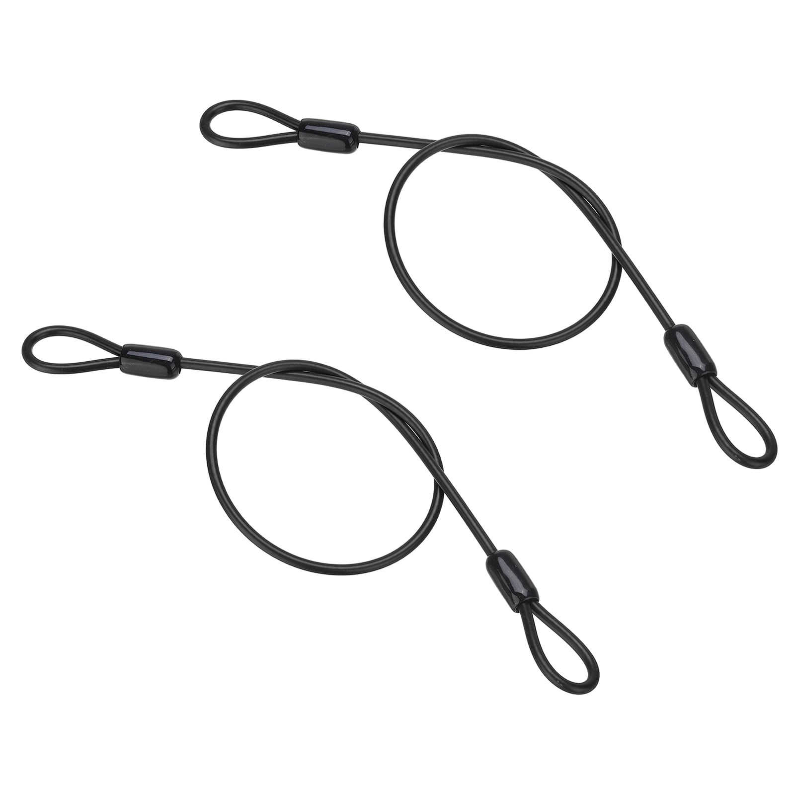 5/32" Dia Vinyl Coated Stainless Steel Cable with Loops, 2 Pcs 2 ft (20 ...