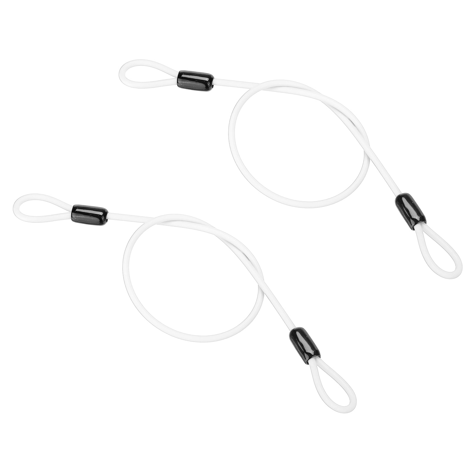 5/32" Dia Vinyl Coated Stainless Steel Cable with Loops, 2 Pcs 2 ft (20 ...