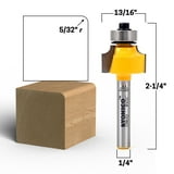 5/32" Radius Round Over Edge Forming Router Bit - 1/4" Shank - Yonico ...