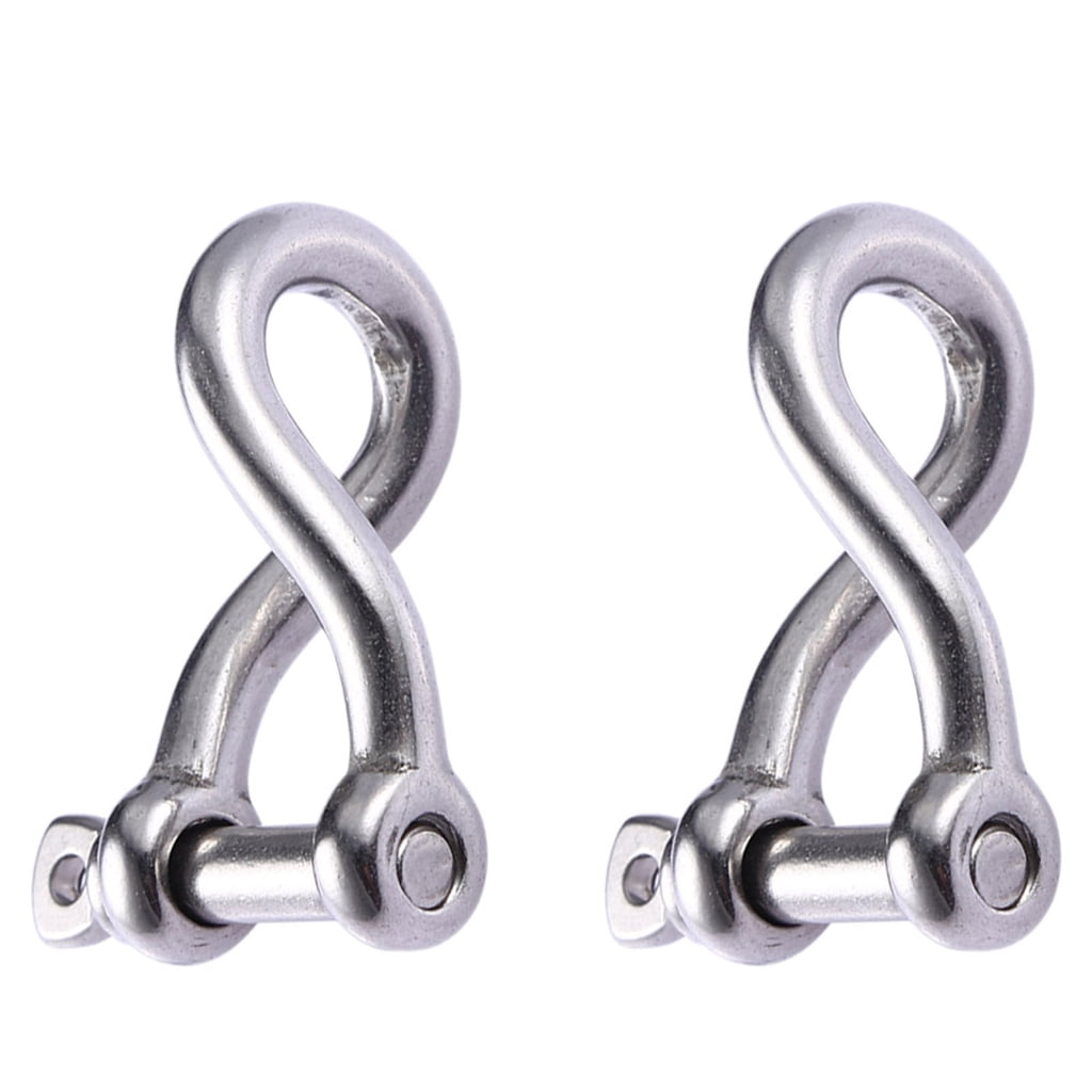 2Pcs Stainless Steel Twist Shackle Heavy Duty Shackle Twisted Shackle ...