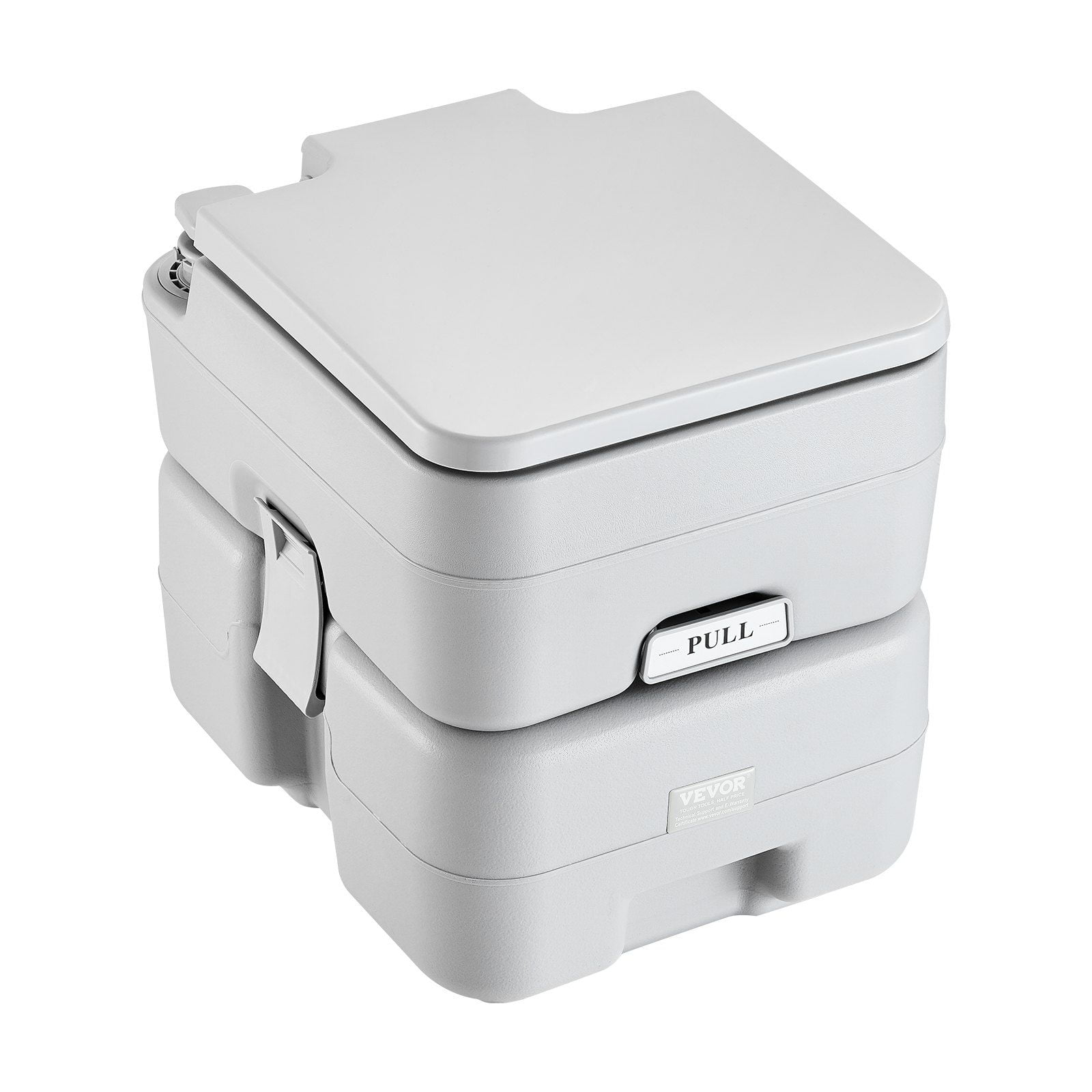 5.3Gal portable camping toilet with pressurized flush and odorless ...