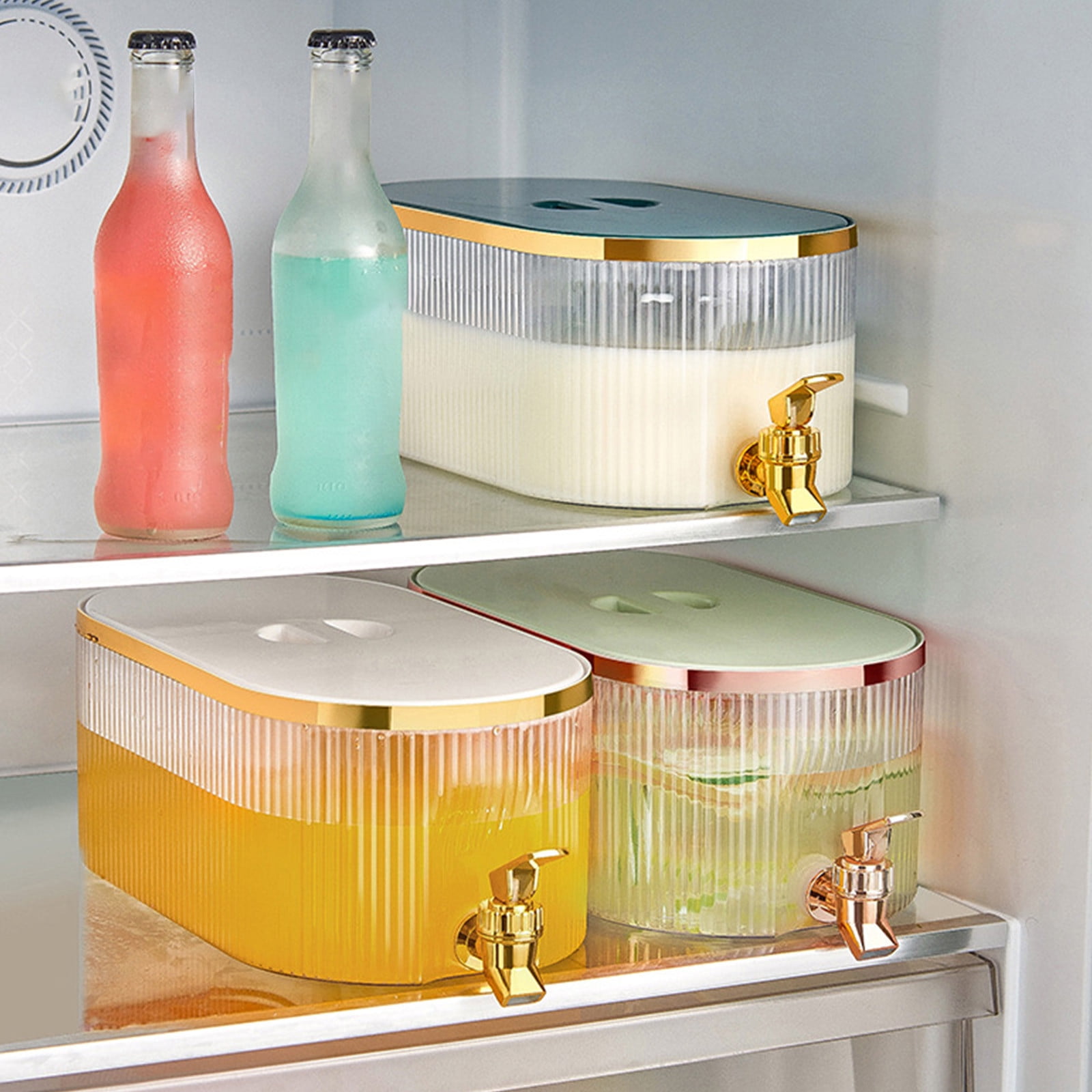 5.3L Cold Water Bucket for Refrigerator | Blue Plastic Insulated Ice ...