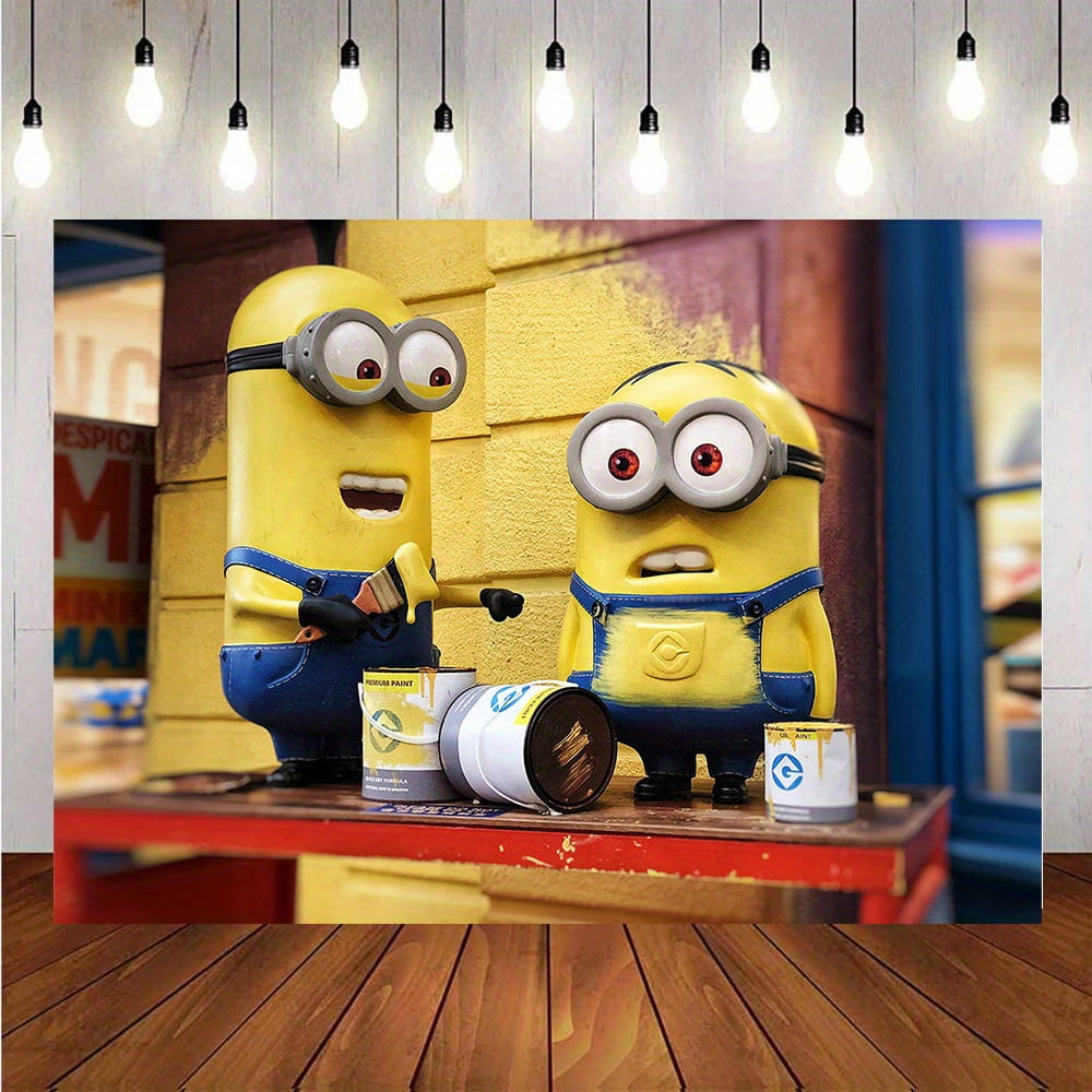 5*3ft Minions Party Decorations Happy Birthday Party Banner Minions ...