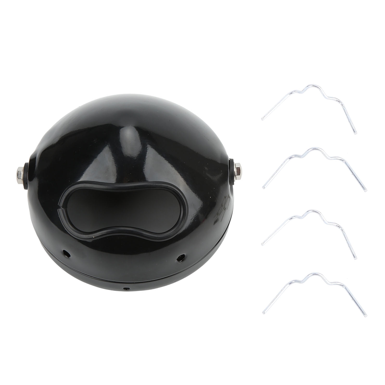 5.3in Motorcycle LED Headlight Housing Matte Black Universal Retro ...