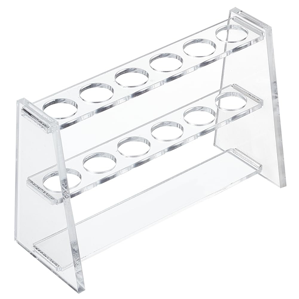 5.3x2.1x3.5 Inch Clear Acrylic Test Tube Rack with 6 Holes Test Tube ...